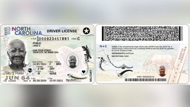 North Carolina DMV unveils new design for driver licenses and ... North Carolina DMV unveils new design for driver licenses and ...